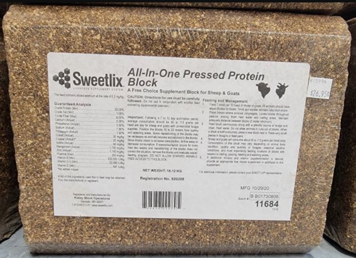 Sweetlix All in One Sheep and Goat Mineral Block 15kg – The Mercantile ...