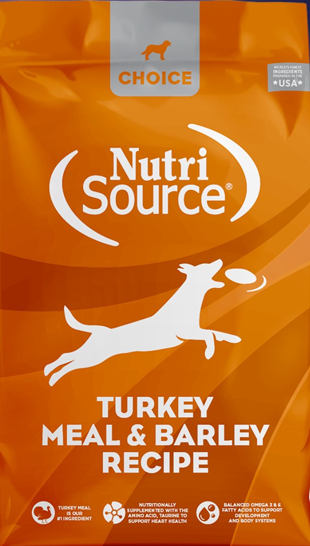 Nutrisource CHOICE Turkey Meal and Barley Recipe 40lb – The Mercantile ...
